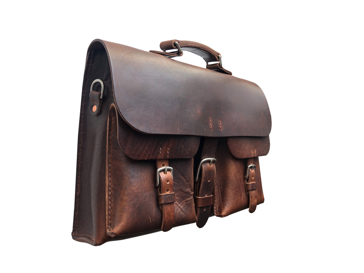 Standard Classic Briefcase Wholecut in Full-Grain Leather – Double ...